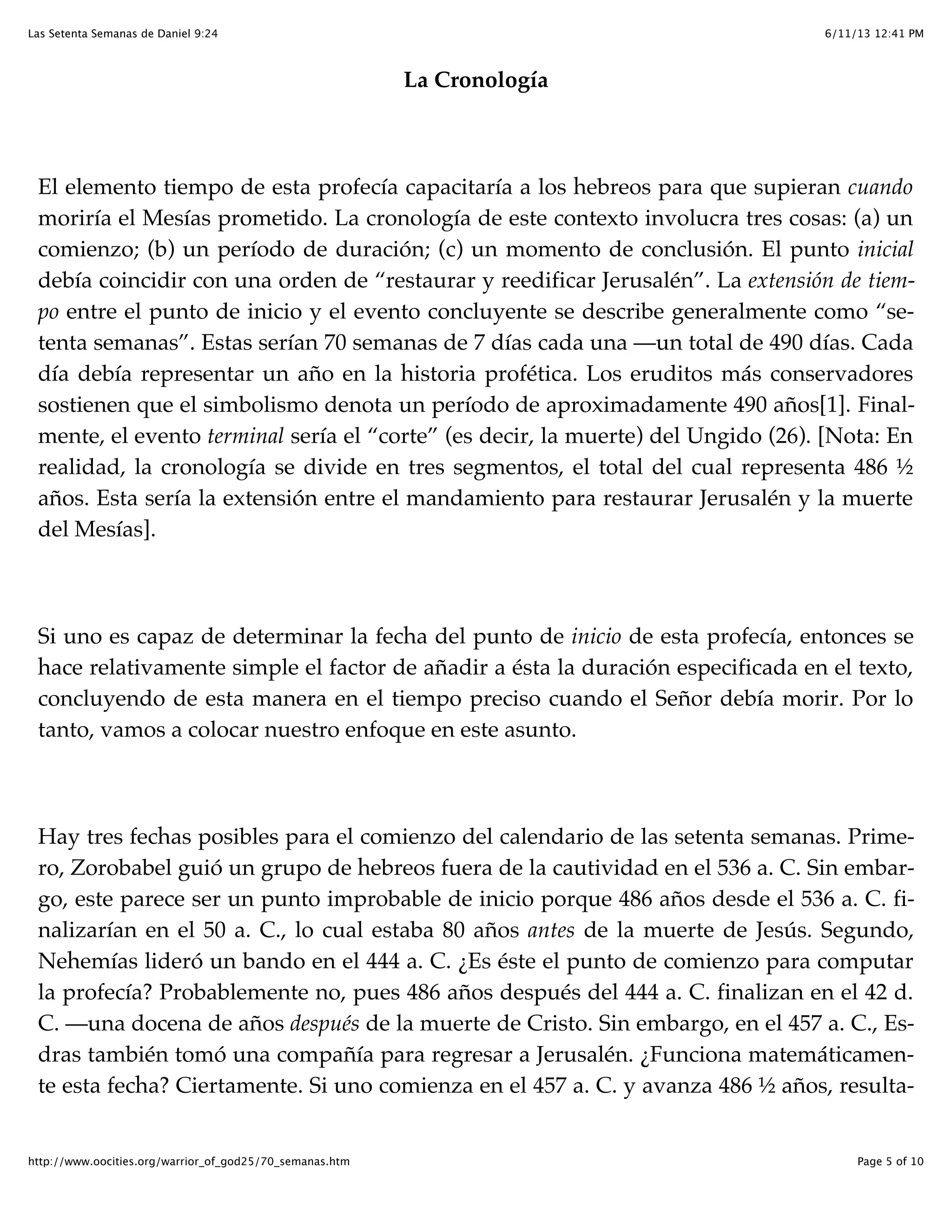 Las setenta semanas de daniel 9:24 | PDF