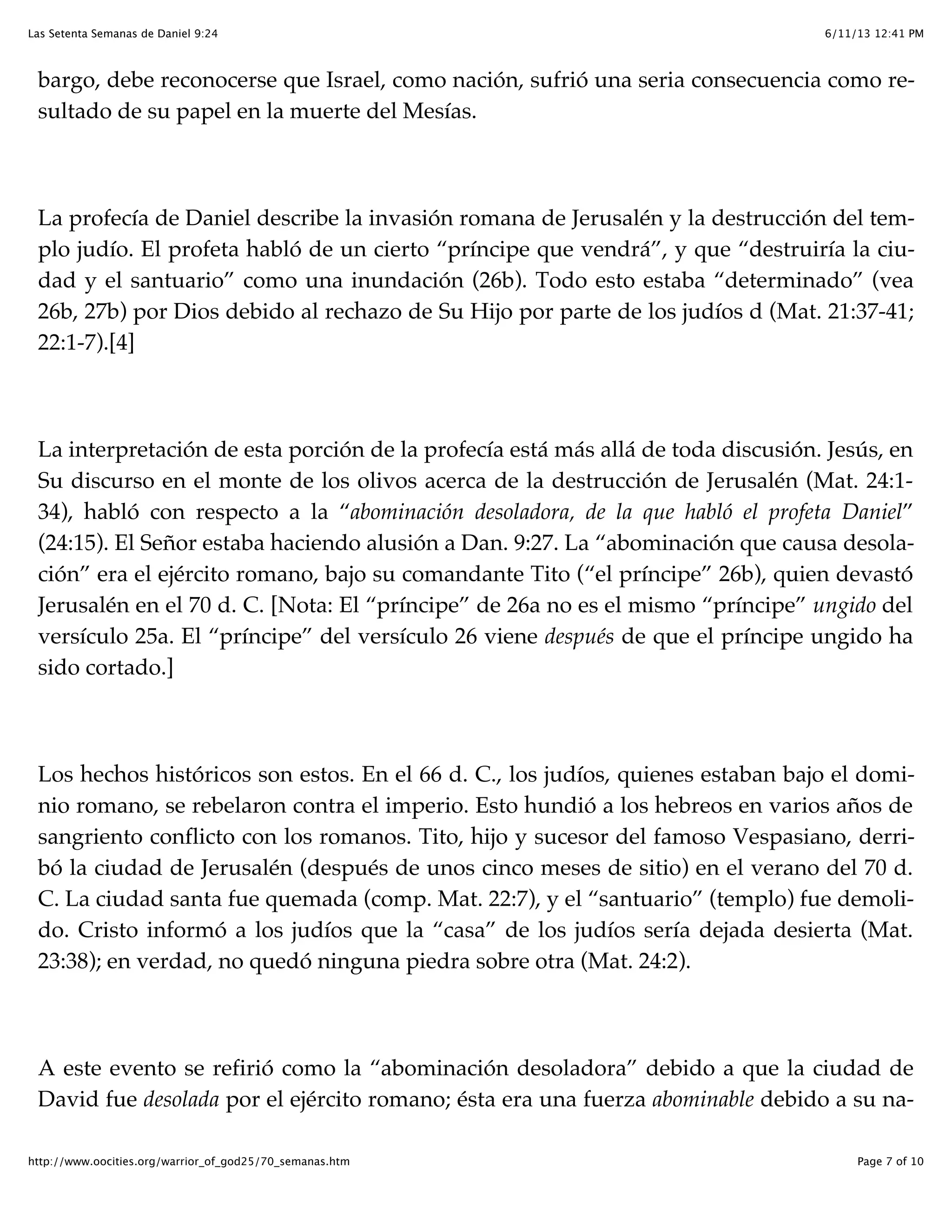 Las setenta semanas de daniel 9:24 | PDF
