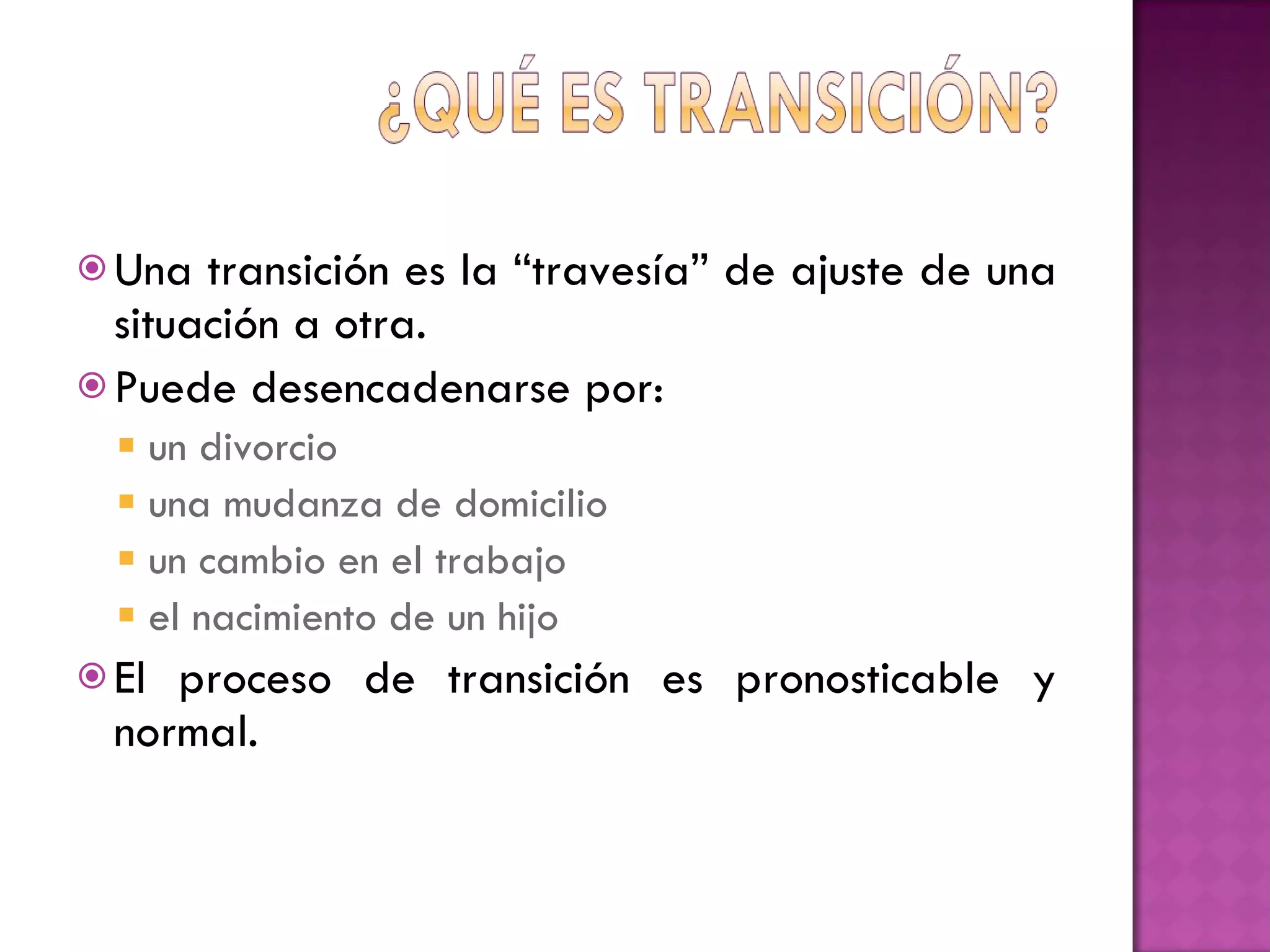 Las siete etapas de transición | PPT