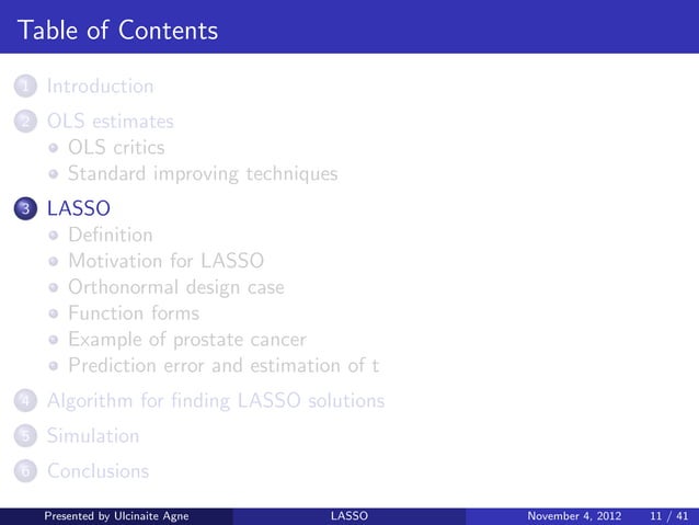 Reading the Lasso 1996 paper by Robert Tibshirani | PPT