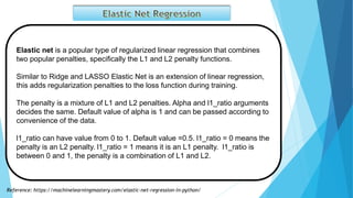 Lasso and ridge regression | PPSX