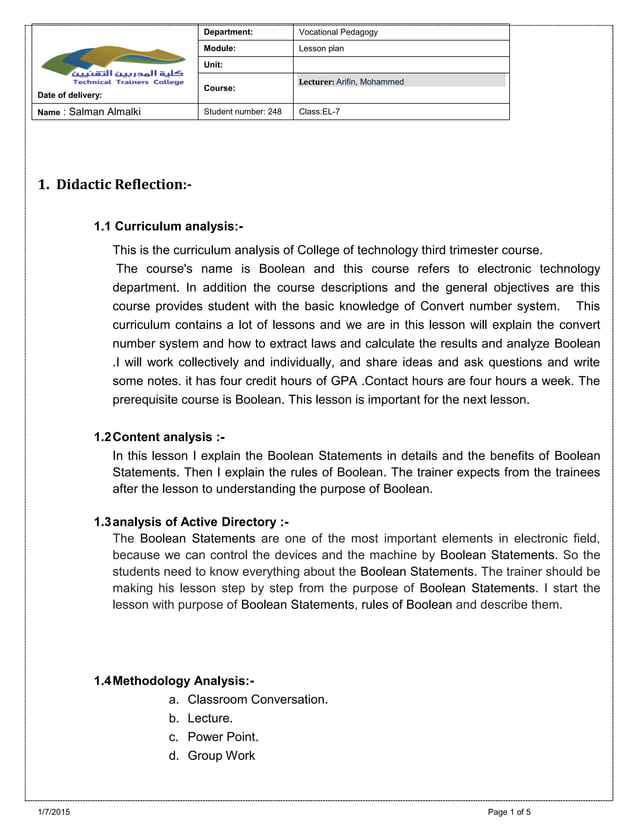 Lasson Plan Pdf