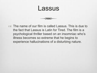 Lassus title sequence pitch | PPTX