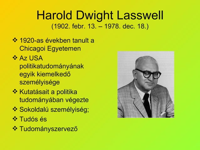 Lasswell kommunikációs modellje | PPT