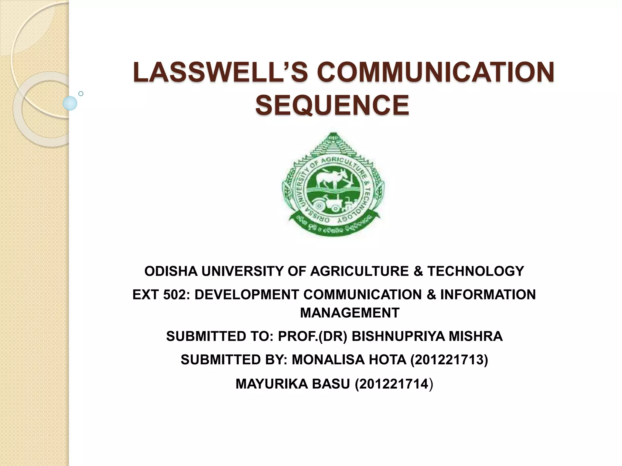 LASSWELL’S COMMUNICATION SEQUENCE.pptx
