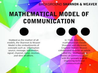 Basic Linear Communication Models: Lasswell, Shannon and Weaver | PPT