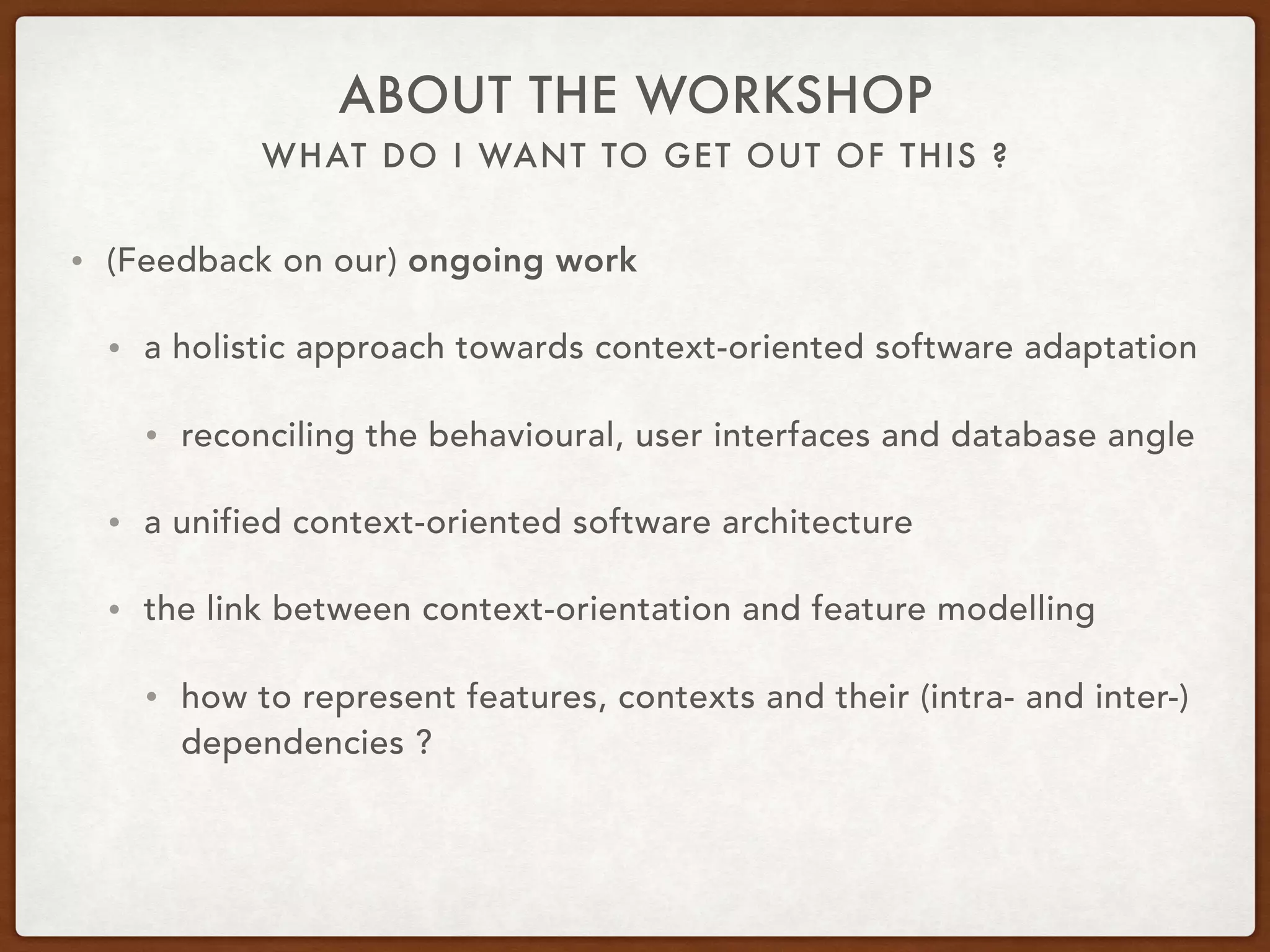 Towards a Taxonomy of Context-Aware Software Variabilty Approaches | PDF