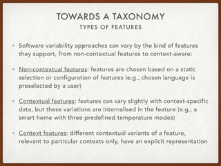 Towards a Taxonomy of Context-Aware Software Variabilty Approaches | PDF