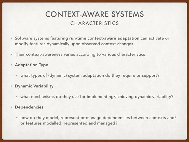 Towards A Taxonomy Of Context Aware Software Variabilty Approaches Pdf