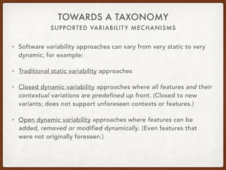 Towards a Taxonomy of Context-Aware Software Variabilty Approaches | PDF