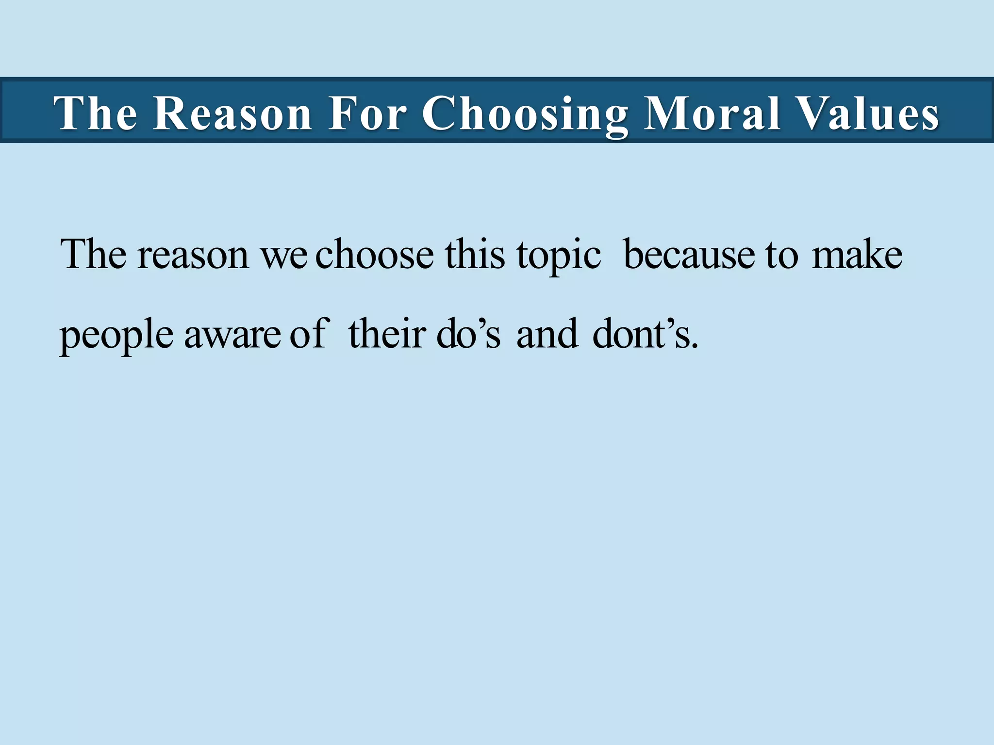 Moral Values And Development | PPTX