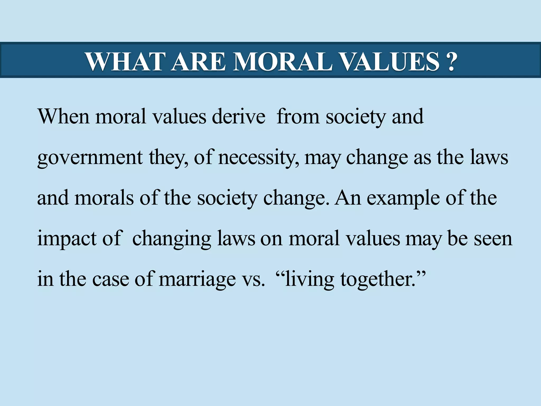 Moral Values And Development | PPTX