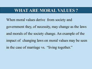 Moral Values And Development | PPTX