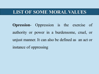 Moral Values And Development | PPTX