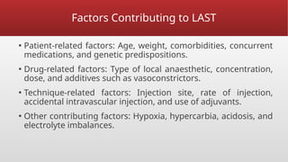 LAST local anaesthetic systemic toxicity | PPTX