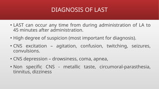 LAST local anaesthetic systemic toxicity | PPTX