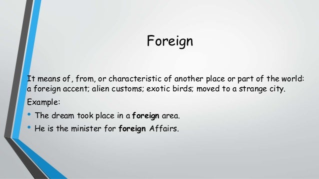 Last or-latest-strange-or-foreign presentation