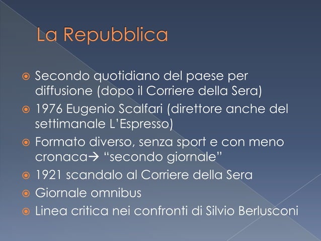 La stampa italiana | PPT