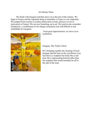 Last art history notes | DOCX