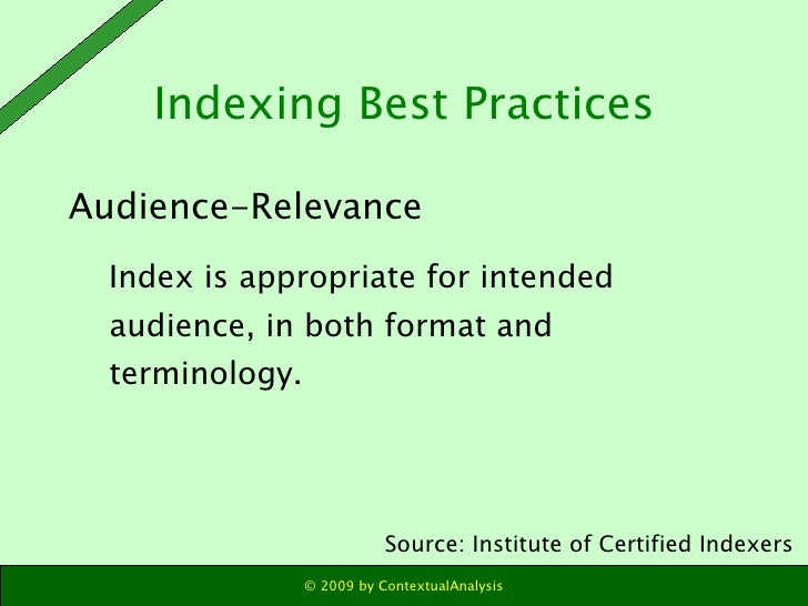 Last But Not Least - Managing The Indexing Process