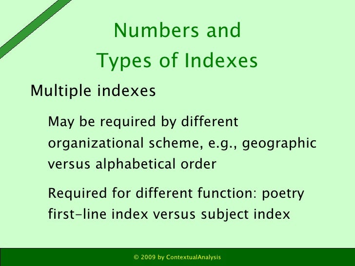 Last But Not Least - Managing The Indexing Process