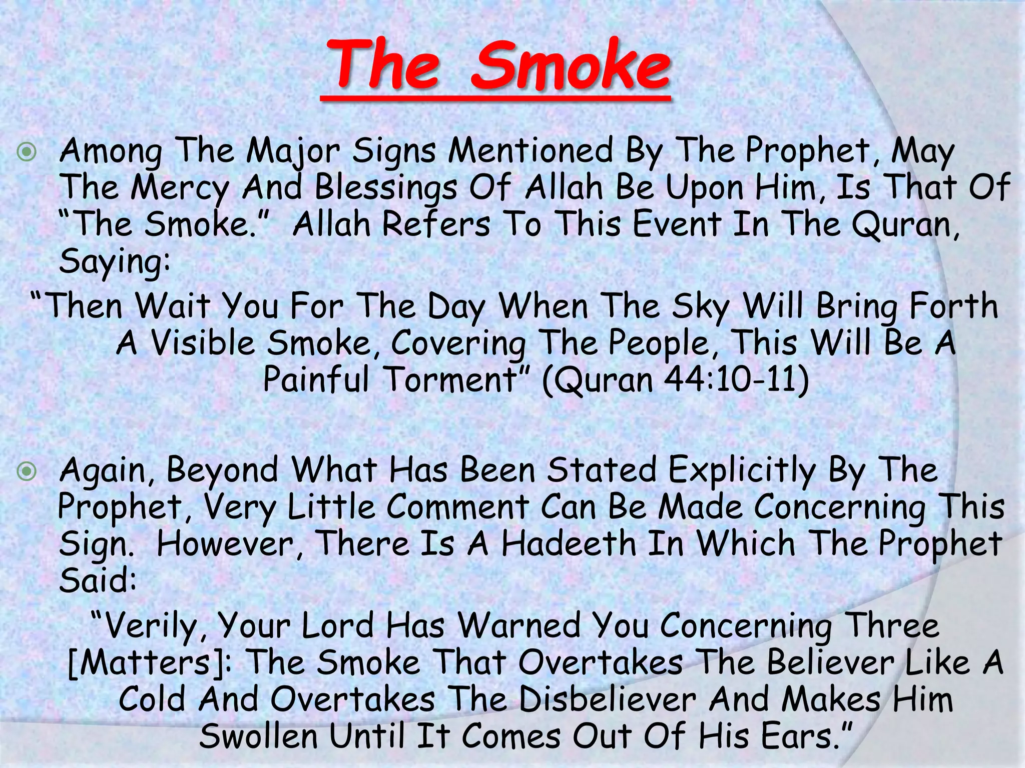 Signs Before The Last day of judgement | PPT