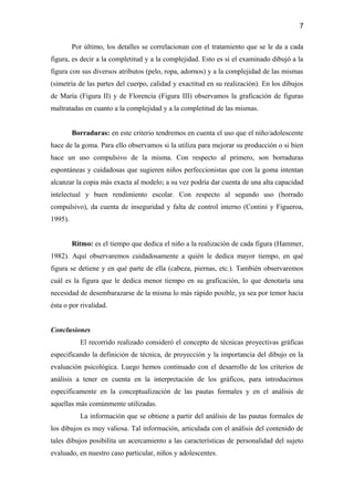 Las tecnicas proyectivas graficas consideraciones | DOC