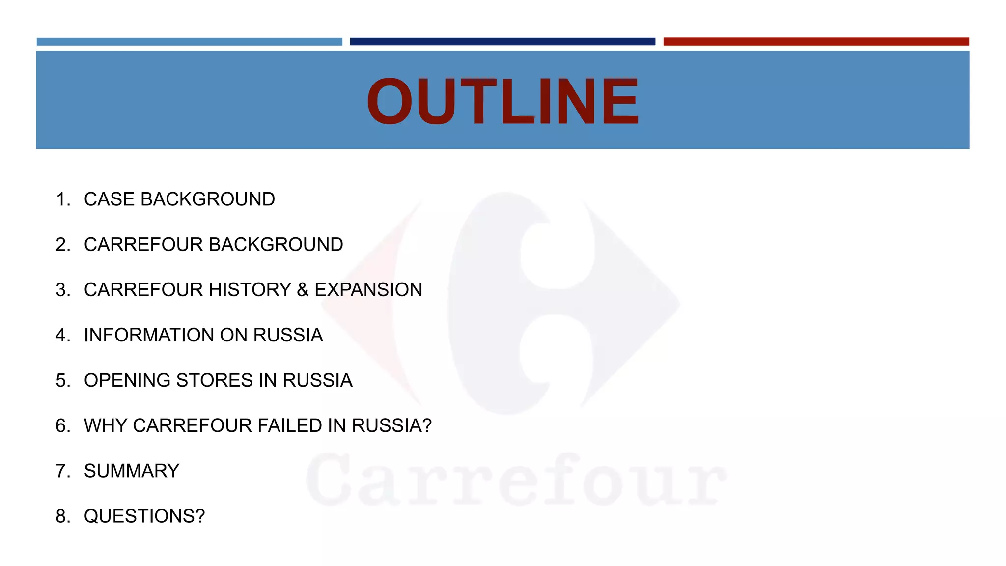 Carrefour Misadventure in Russia - Case Study Presentation | PPTX