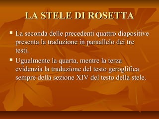 La stele di rosetta 1 ii | PPT