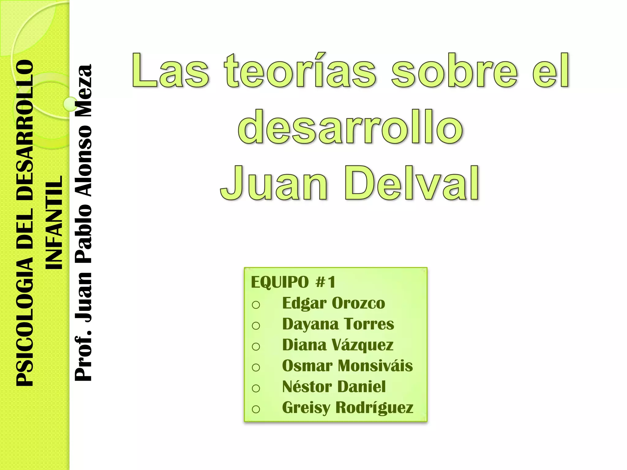 Las teorias sobre el desarrollo. juan delval | PPTX
