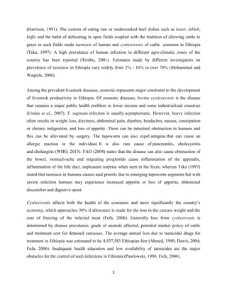 Bovine Cysticercosis | DOCX