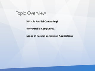 Introduction to Parallel Computing | PPTX