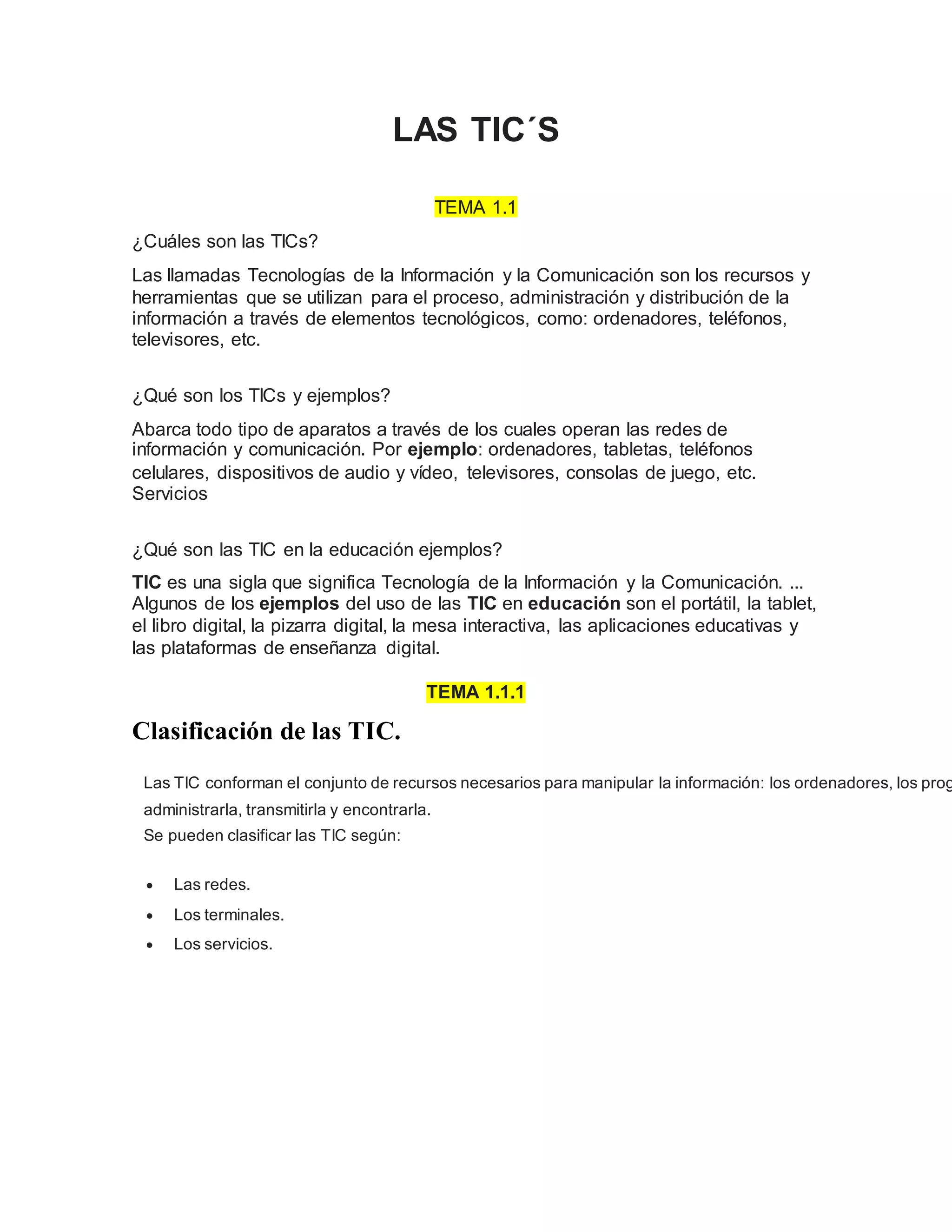 Las tic | PDF