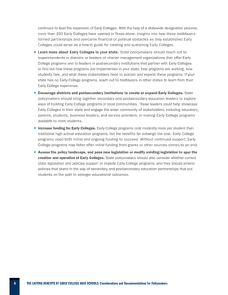 Lasting benefits of early college high schools | PDF