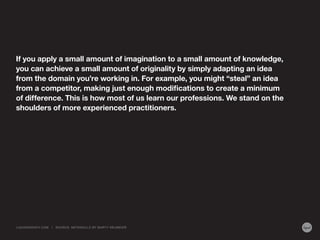 Steal This Idea: The Originality Scale / By Marty Neumeier | PPT