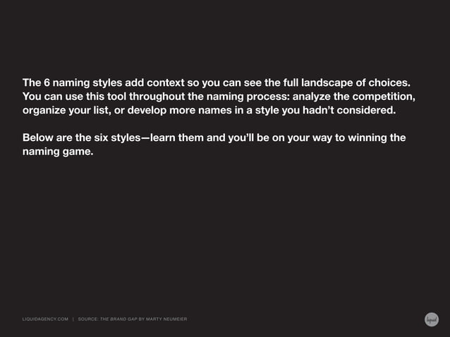 Steal This Idea: The 6 Naming Styles | PPT