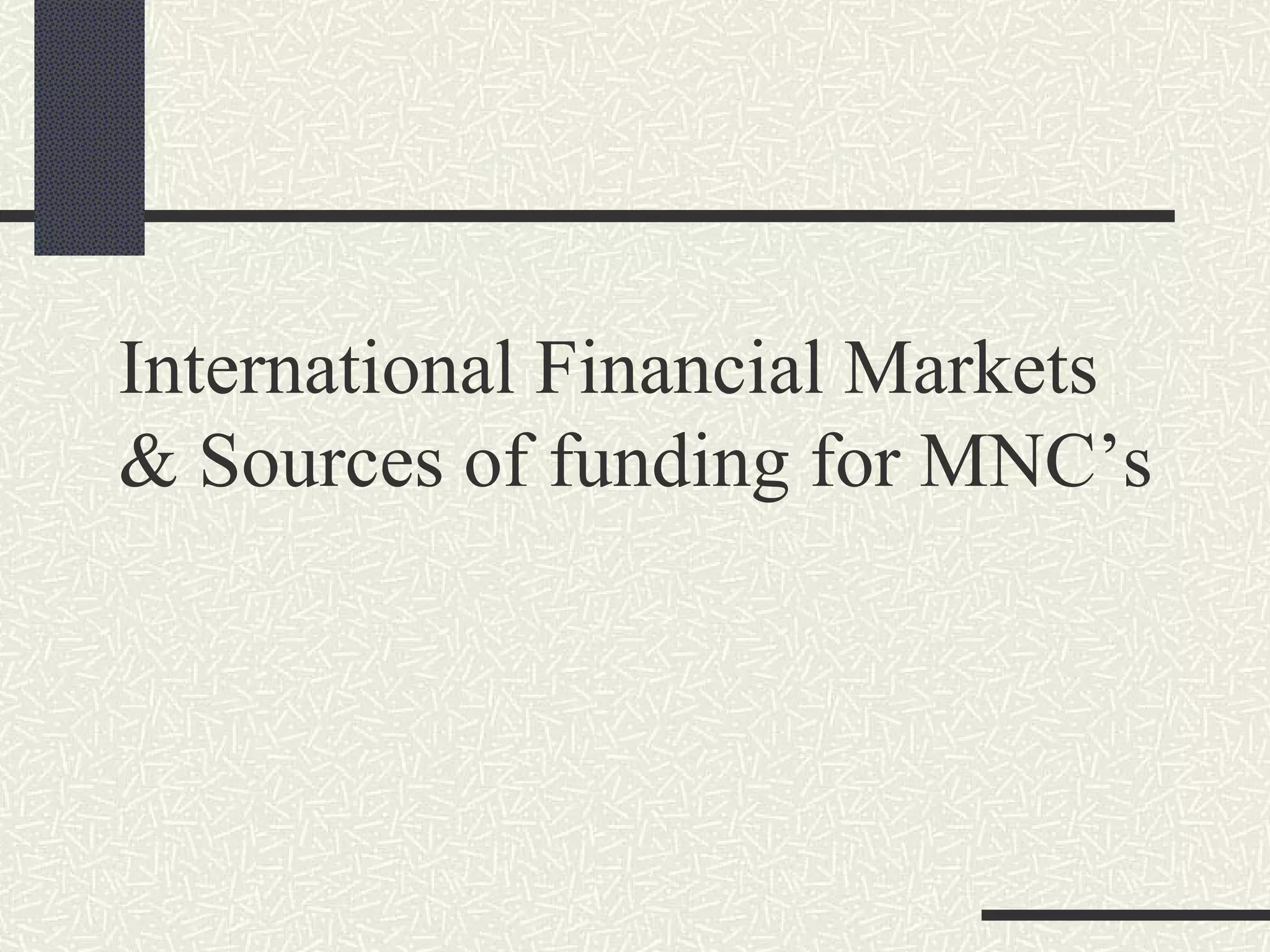 international financial markets | PPT