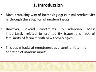 The last mile(s) in modern input distribution | PPTX