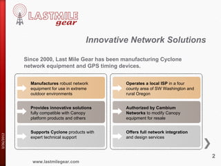 Last Mile Gear Manufactures Cyclone | PPT