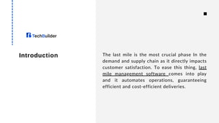 Optimizing Last Mile Delivery Using Advanced Last Mile Management ...