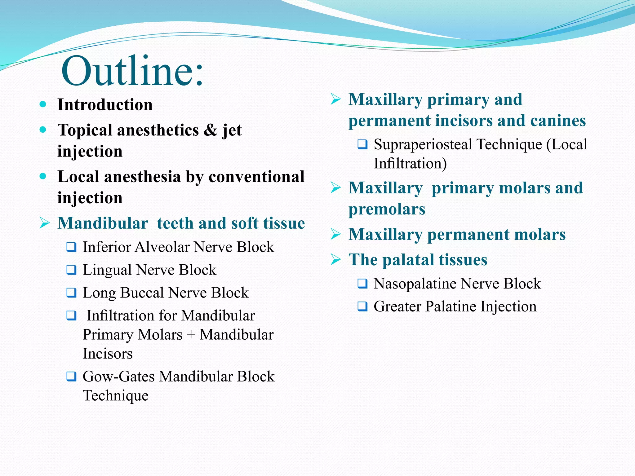 Local Anesthesia and Pain Control Pediatric Dentistry by Dr. Ahmed Sami ...