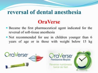 Local Anesthesia and Pain Control Pediatric Dentistry by Dr. Ahmed Sami ...