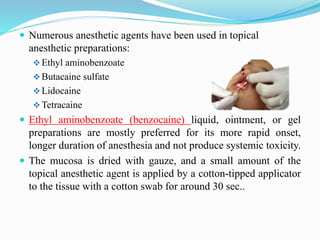 Local Anesthesia and Pain Control Pediatric Dentistry by Dr. Ahmed Sami ...