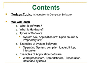 Last module pc_software | PPT | Operating Systems | Computer Software and Applications