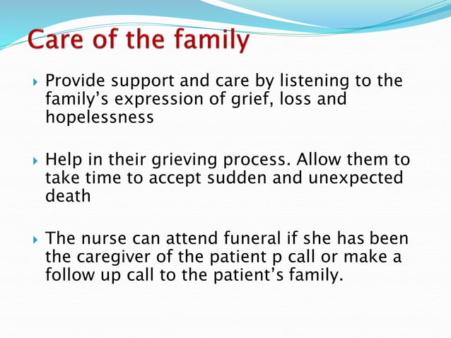 Nursiing consideration- Last office death care | PPTX | Death, Injury ...
