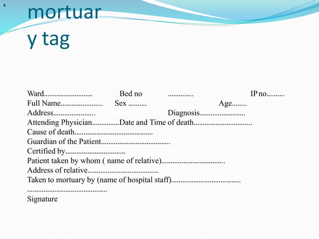 Nursiing consideration- Last office death care | PPTX | Death, Injury ...