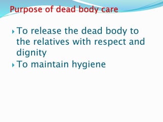 Nursiing consideration- Last office death care | PPTX