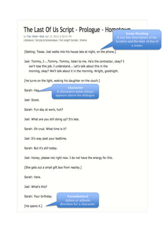 Last of us script annot ation | DOCX