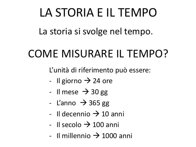 La storia - introduzione