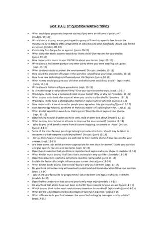 Last pau writing topics | DOCX